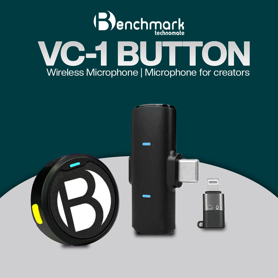 Benchmark VC-1 Button Wireless Microphone | Microphone for creators ...